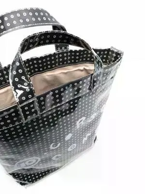 10 CORSO COMO Logo-print Coated Tote Bag - Black