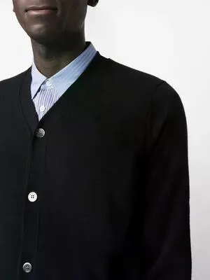 Comme Des Garçons V-neck Wool Cardigan