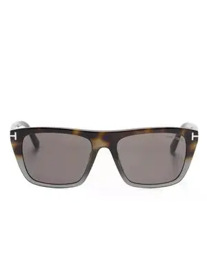 TOM FORD Aslan Square Frame Sunglasses - Brown