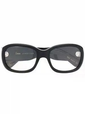 LESCA Oval-frame Glasses - Black