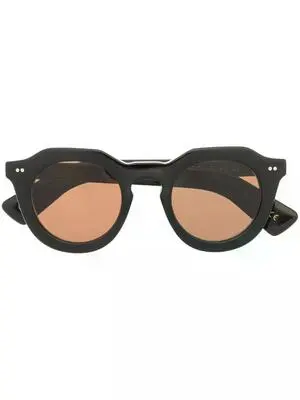 LESCA Round-frame Sunglasses - Black