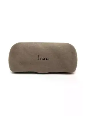 LESCA Round-frame Sunglasses - Black