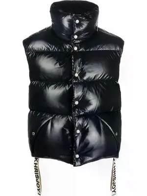 Khrisjoy Logo-drawstring Down Gilet - Black