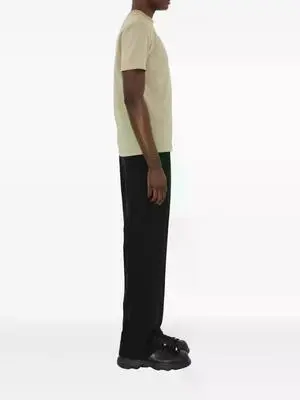 Burberry Ekd-embroidered Cotton T-shirt - Neutrals