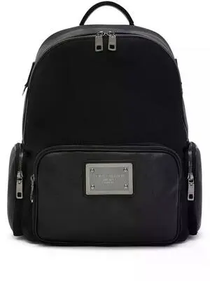 Dolce & Gabbana Logo-tag Leather Backpack - Black