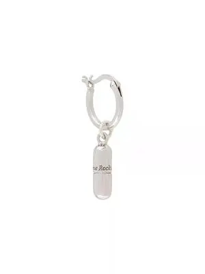 TRUE ROCKS Pill Hoop Earring - Silver