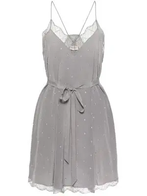 Zadig&Voltaire Ristyz Rhinestone-embellished Mini Dress - Grey