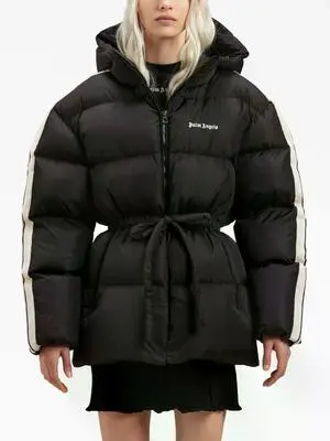 Palm Angels Logo-print Belted Down Jacket