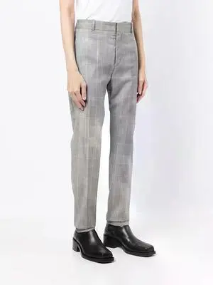 MARANT Check-print Cotton Tailored Trousers