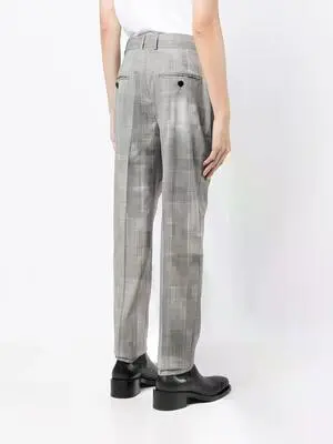 MARANT Check-print Cotton Tailored Trousers