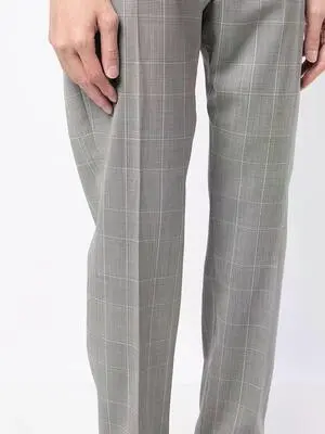 MARANT Check-print Cotton Tailored Trousers