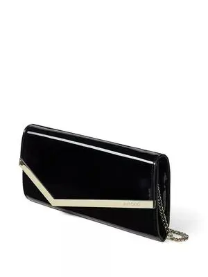 JIMMY CHOO Emmie Patent Leather Clutch - Black