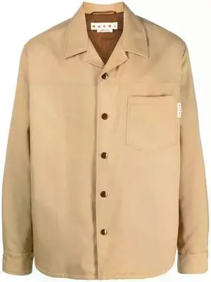 Marni Virgin Wool Shirt Jacket - Neutrals