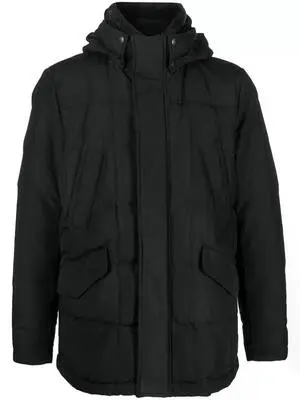 Woolrich Hooded Feather Down Coat - Black
