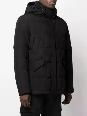 Woolrich Hooded Feather Down Coat - Black