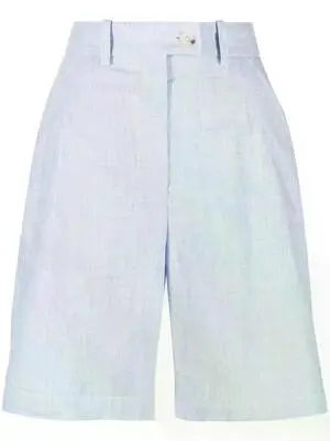 Kenzo Tailored Linen Shorts - Blue