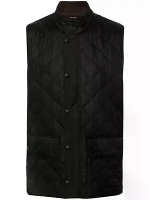 Barbour Diamond-quilted Logo-embroidered Gilet - Black