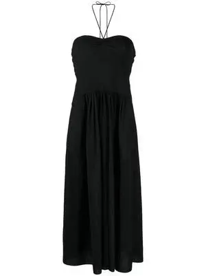 Vince Halterneck Pleated Dress