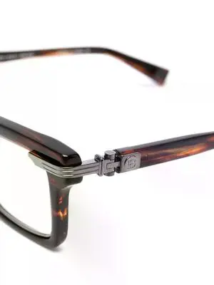 Balmain Square-frame Glasses - Brown