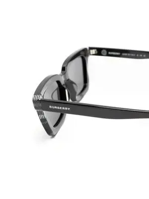 Burberry Engraved-logo Rectangle-frame Sunglasses