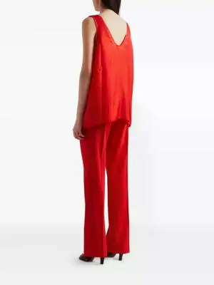 Another Tomorrow Sleeveless V-neck Top