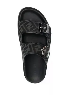 Fendi Ff Jacquard Buckle Sandals