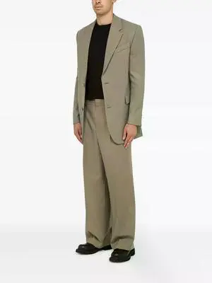 AMI Paris Single-breasted Virgin-wool Blazer - Neutrals