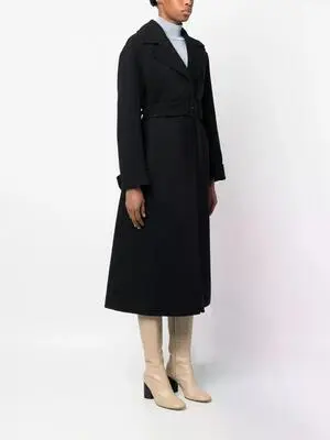 JIL SANDER Long-sleeve Belted Wool Coat