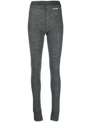 JIL SANDER Melange Effect Leggings - Grey