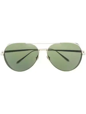 Linda Farrow Pilot-frame Tinted Sunglasses - Silver