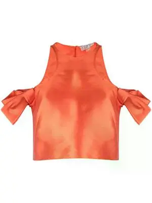 GEMY MAALOUF Cold-shoulder Cropped Top