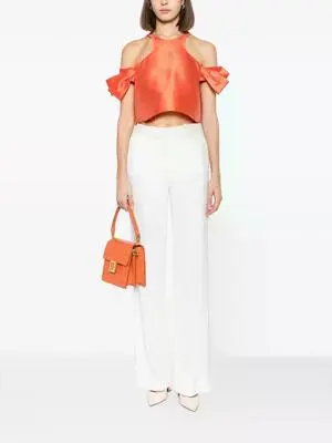 GEMY MAALOUF Cold-shoulder Cropped Top