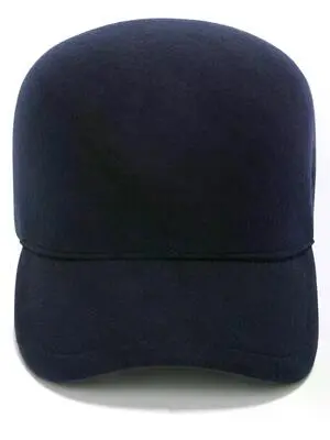 JIL SANDER Embroidered-logo Wool Felt Cap - Blue