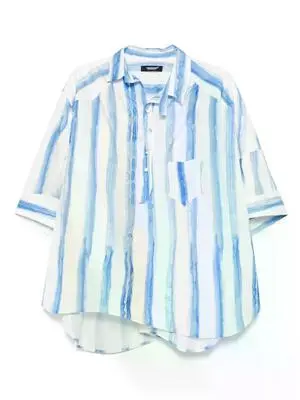 Undercover Cotton Shirt With Vertical Stripes