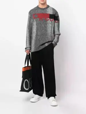 A-COLD-WALL* Sprayed-effect Logo-jacquard Jumper