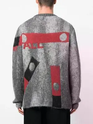 A-COLD-WALL* Sprayed-effect Logo-jacquard Jumper