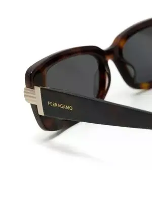 FERRAGAMO Rectangle-frame Sunglasses - Brown