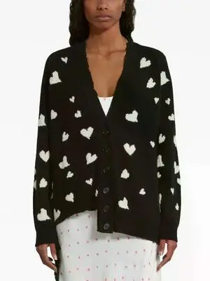 Marni Bunch Of Hearts Alpaca-wool Cardigan