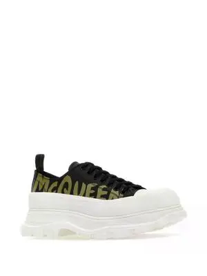 Alexander McQueen Tread Slick Lace-up Sneakers - Black