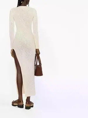 Casablanca Cut-out Bouclé Dress