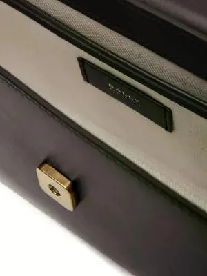 Bally Emblem Leather Shoulder Bag