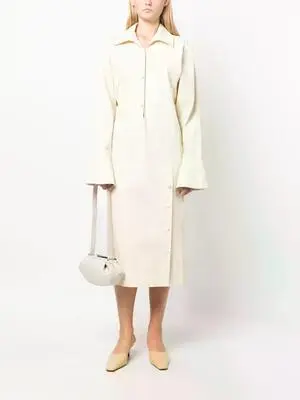 Bally Silk Button-up Long-sleeve Dress