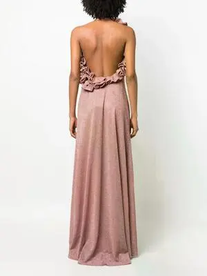 RAYANE BACHA Olivia Metallic Maxi Dress