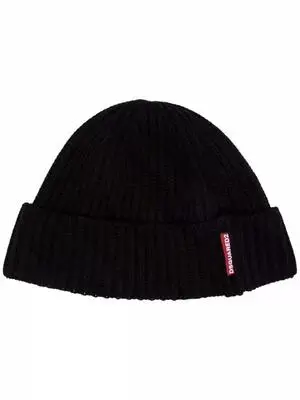 Dsquared2 Ribbed-knit Beanie - Black