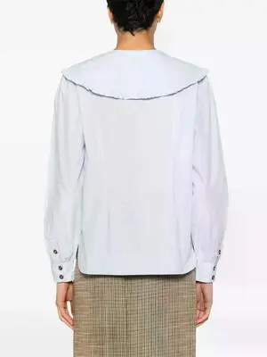 GANNI Puritan-collar Cotton Shirt