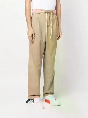 Palm Angels Drawstring-waist Straight-leg Trousers