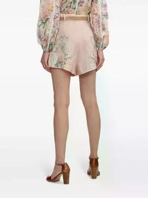 Zimmermann Waverly Floral-print Linen Shorts