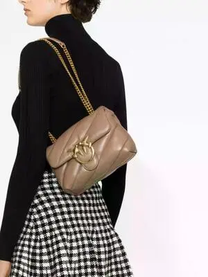 Pinko Love Bag Puff Maxi Quilt Small Shoulder Bag - Brown