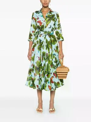 Samantha Sung Aster Clover-print Dress