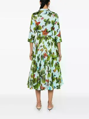 Samantha Sung Aster Clover-print Dress